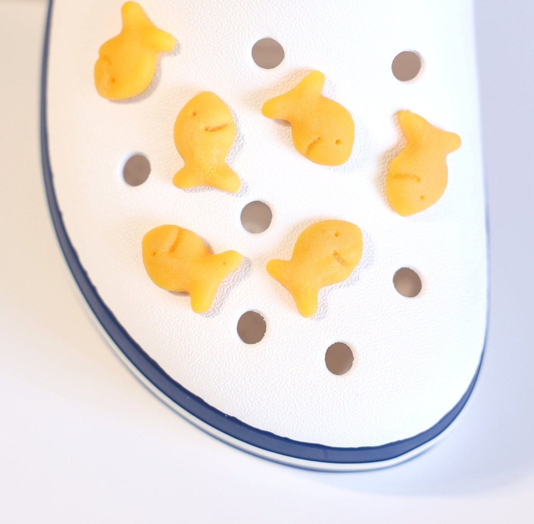 Goldfish Shoe Charm set of 2pcs, Goldfish Crackers Shoes Pins, Goldfish ...