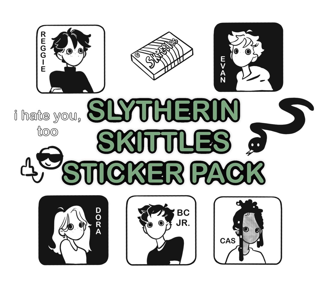 Slytherin Skittles Inspired Sticker Pack Marauders Era - Etsy