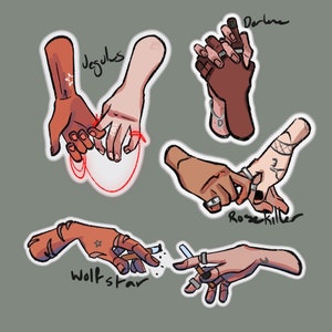 Marauders Era Ship Hand Stickers Wolfstar, Jegulus, Dorlene, Rosekiller ...