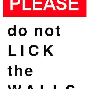 Good Omens Art Print- Please Do Not Lick the Walls, Hell, Crowley - Etsy