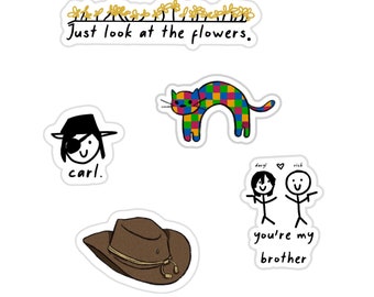 Set of 6 the Walking Dead Vinyl Stickers - Etsy