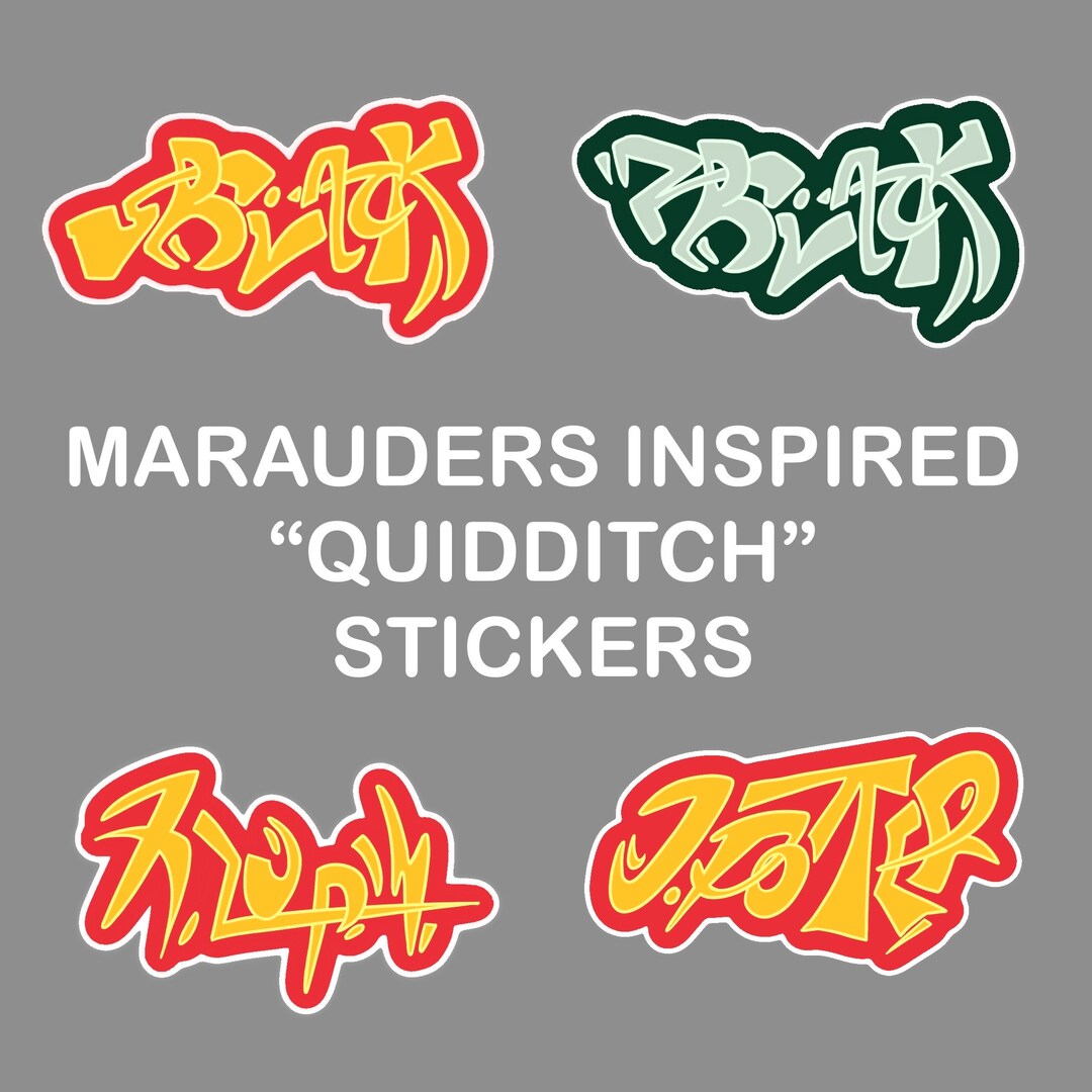 Marauders Era quidditch Inspired Graffiti Font Stickers - Etsy