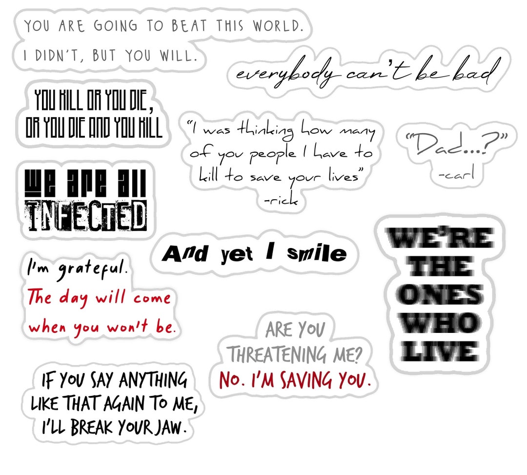 TWD the Walking Dead Quote Stickers! - Etsy