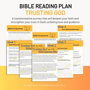 Trusting God, Bible Study Printable, Bible Study Guide, Personal Bible Study, Bible Reading Plan ...
