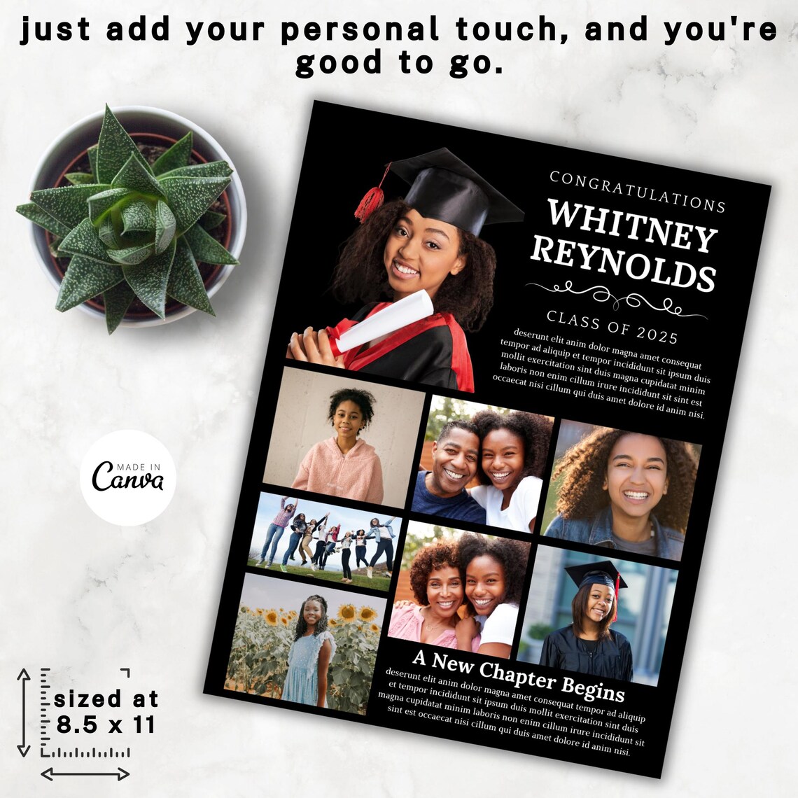 Yearbook Tribute, Full Page Yearbook Ads, Yearbook Ad Template ...
