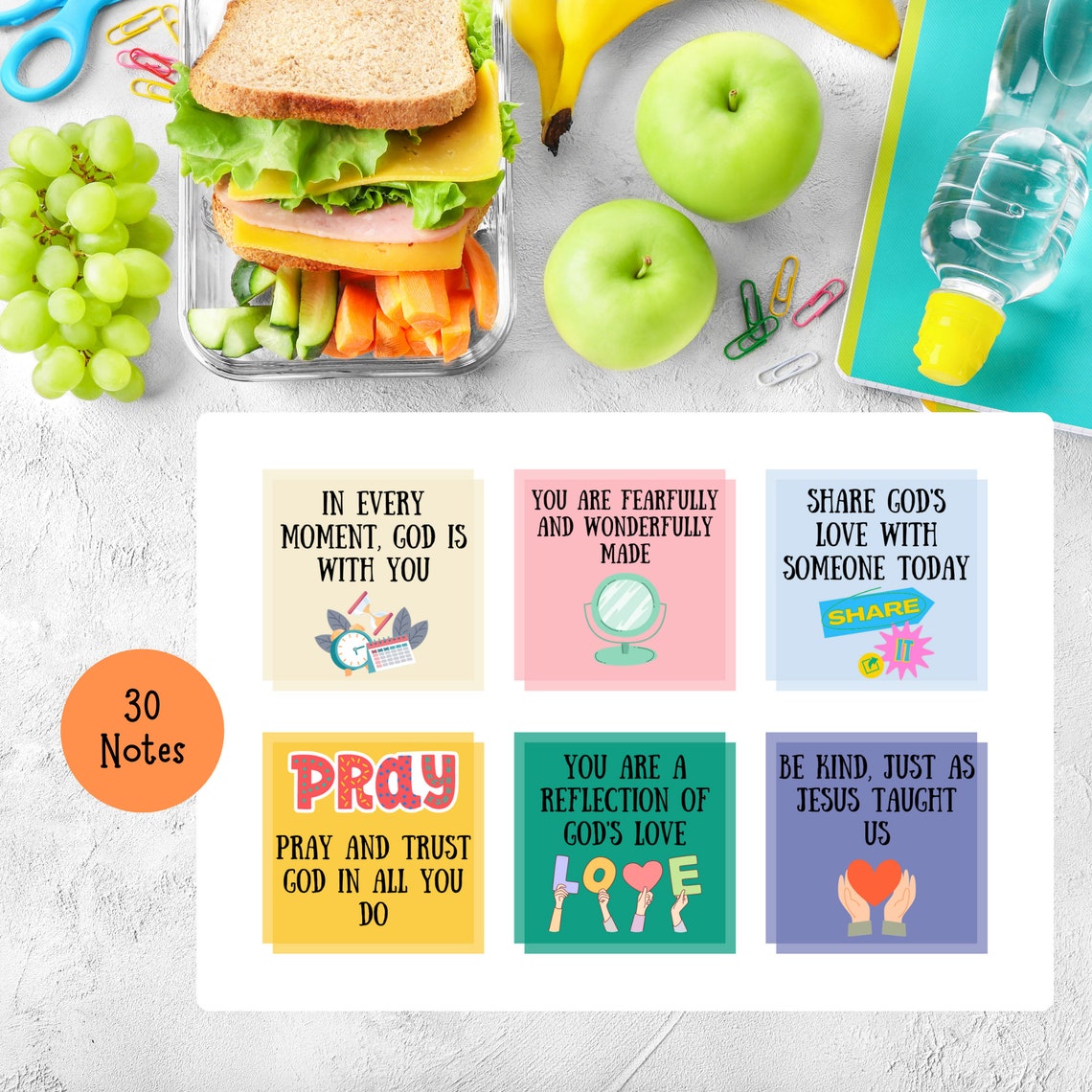 Lunchbox Notes, Faith Lunch Box Notes, Lunch Notes, Back to School ...