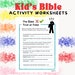 Christian Worksheets, Bible Worksheet, Sunday School, Bible Study ...