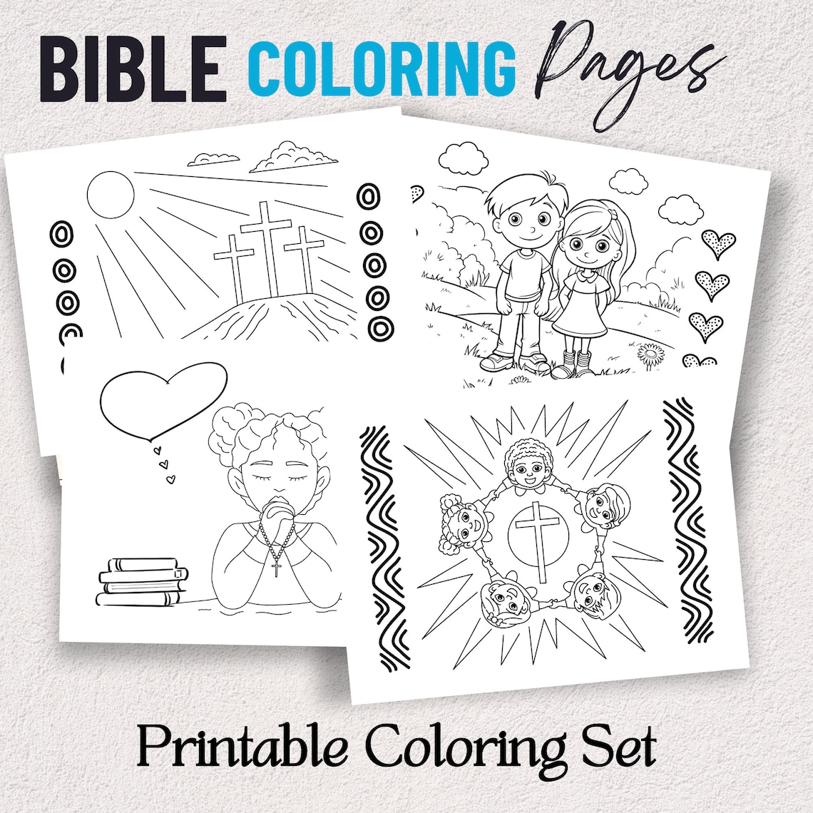 Kids Bible Coloring Pages Christian Coloring Sunday School - Etsy
