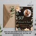 Rustic 50th Anniversary Invitation, Anniversary Party Invitation, 50th ...