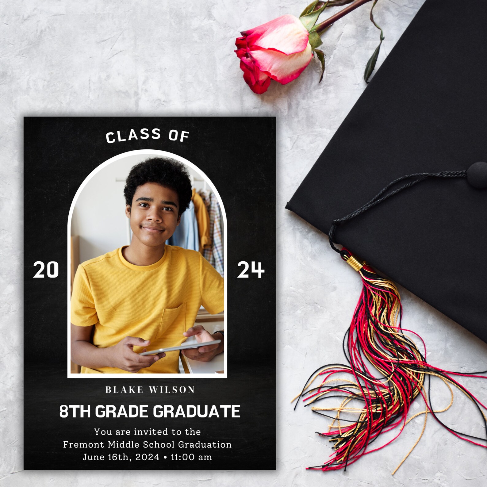 8th Grade Graduation Invitation, Graduation Invitation Instant Download ...