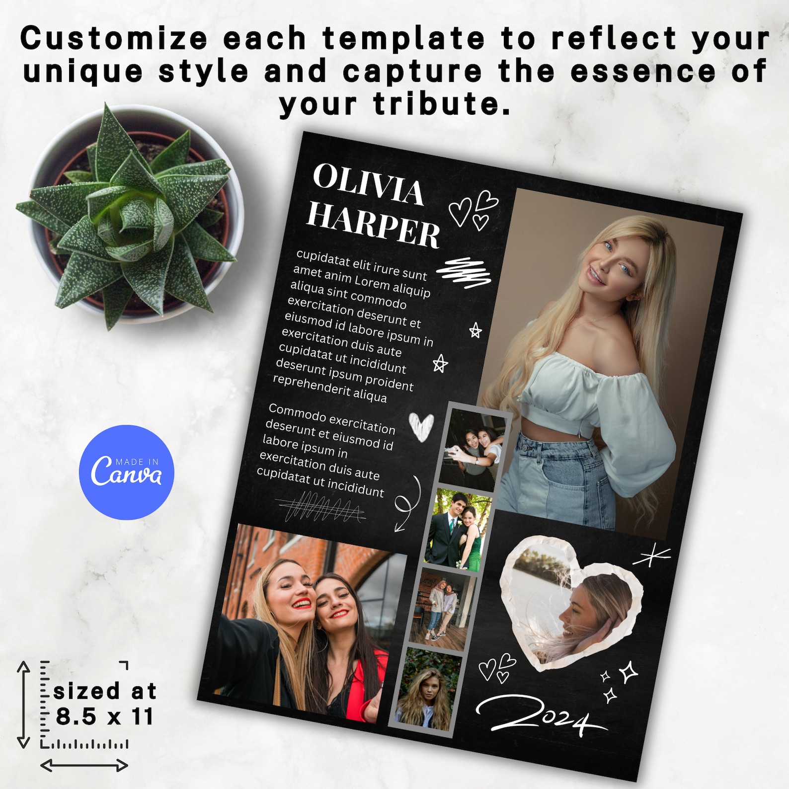 Full Page Yearbook Ads, Yearbook Ad Template, Yearbook Template ...