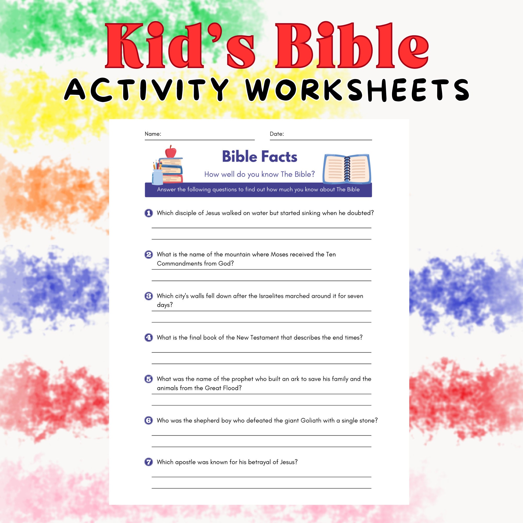 Christian Worksheets, Bible Worksheet, Sunday School, Bible Study ...