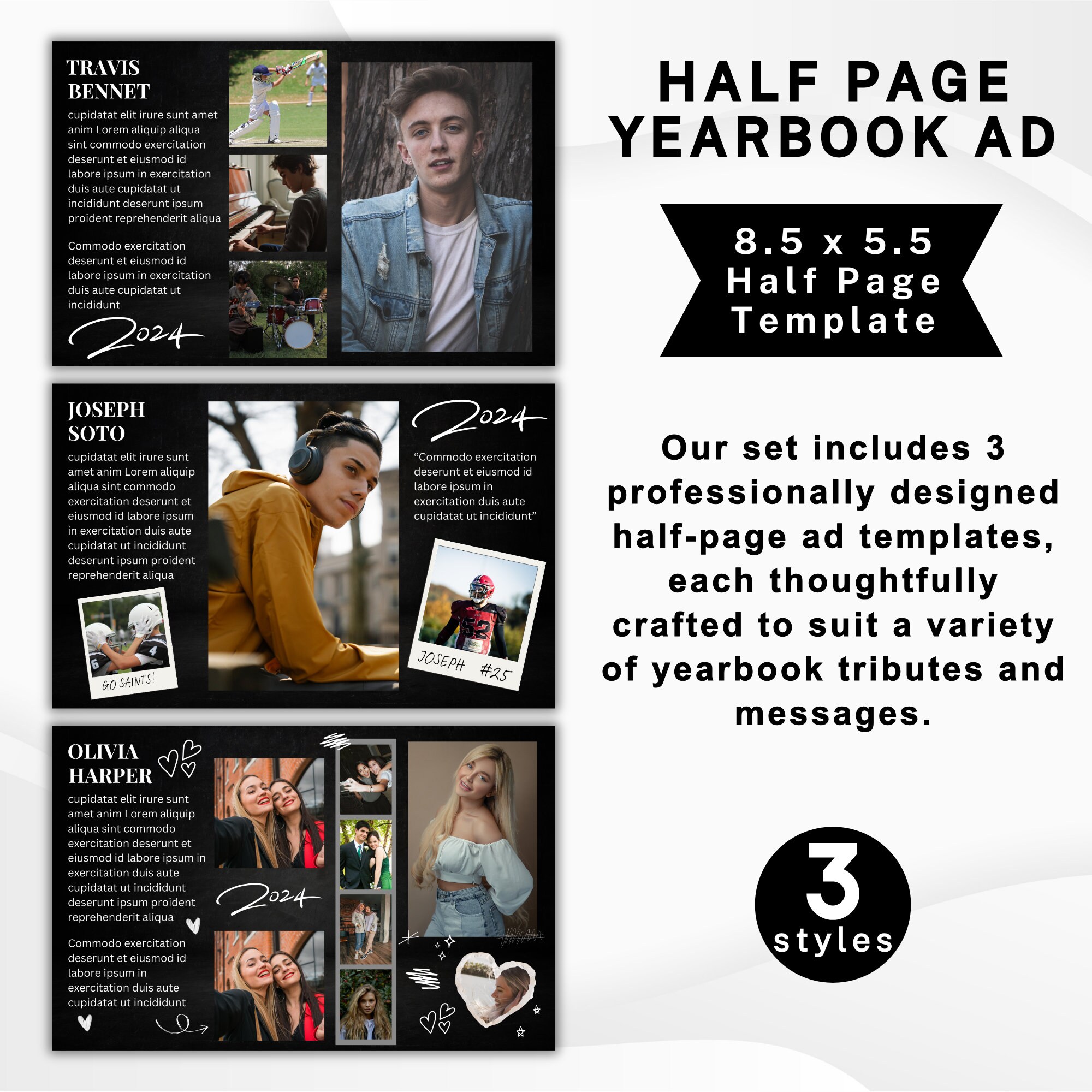 Yearbook Ads, Yearbook Ad Template, Senior Yearbook Ad, Yearbook ...