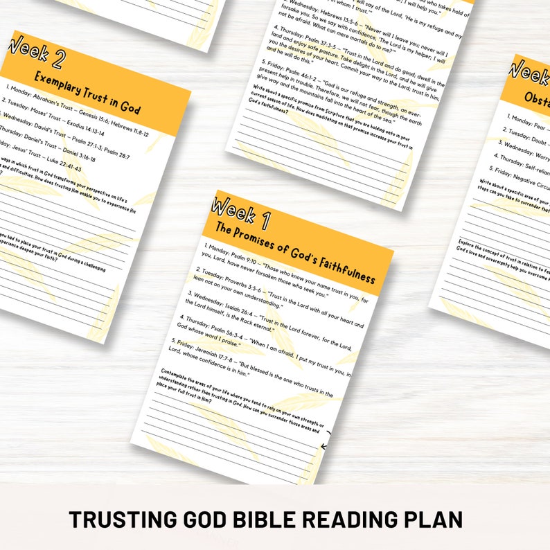 Trusting God, Bible Study Printable, Bible Study Guide, Personal Bible ...