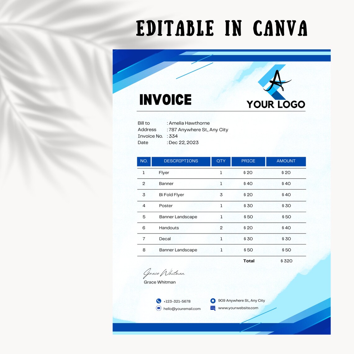 Business Invoice Template, Invoice Template Download, Invoice Template ...