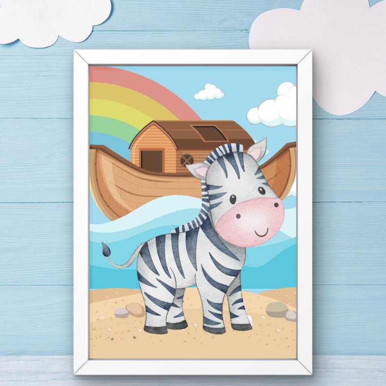 Noah's Ark, Noah's Ark Nursery, Noah's Ark Baby, Christian Nursery Art ...