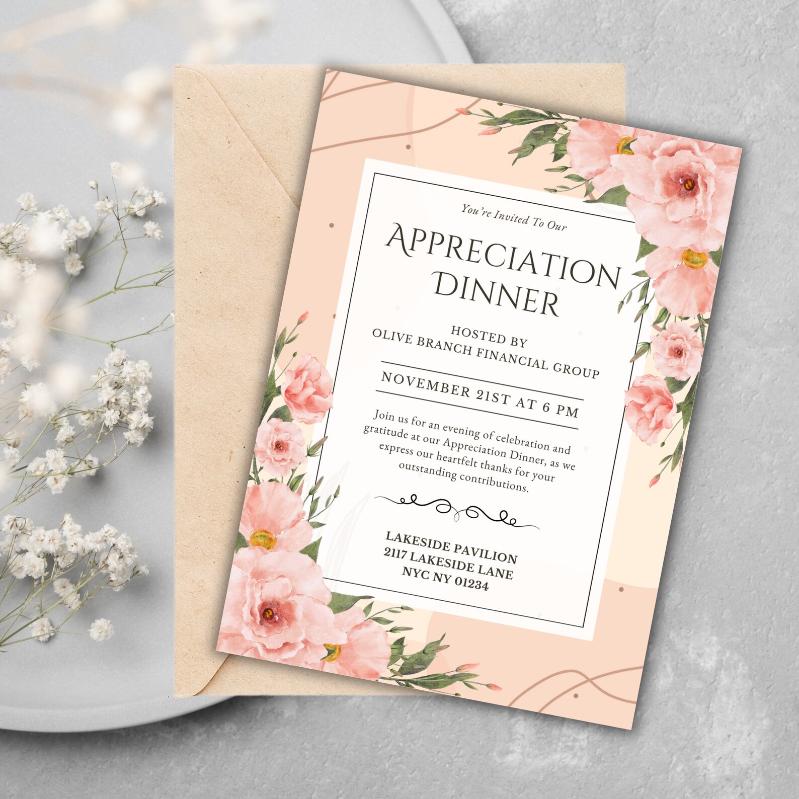 Appreciation Dinner Invitation, Dinner Party, Employee Appreciation ...