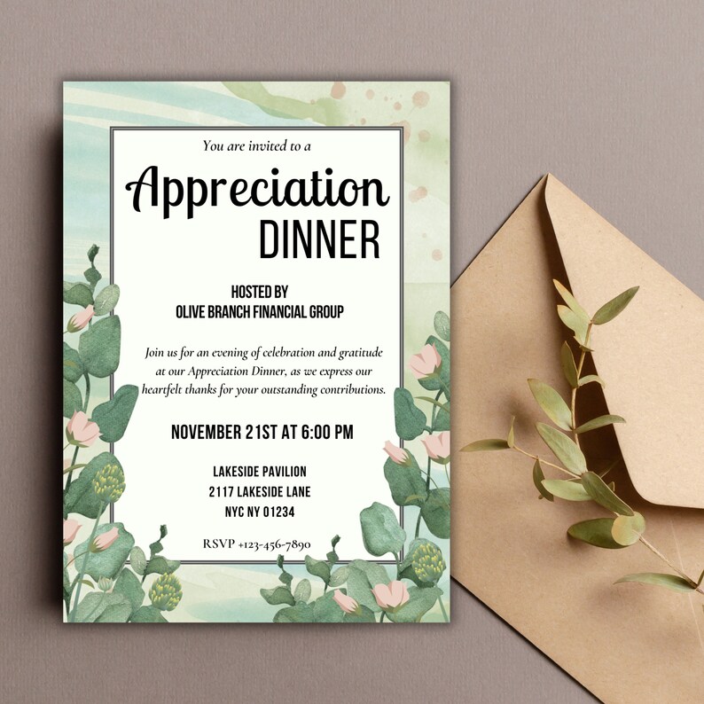 Appreciation Dinner Invitation Staff Appreciation Dinner Party Employee ...