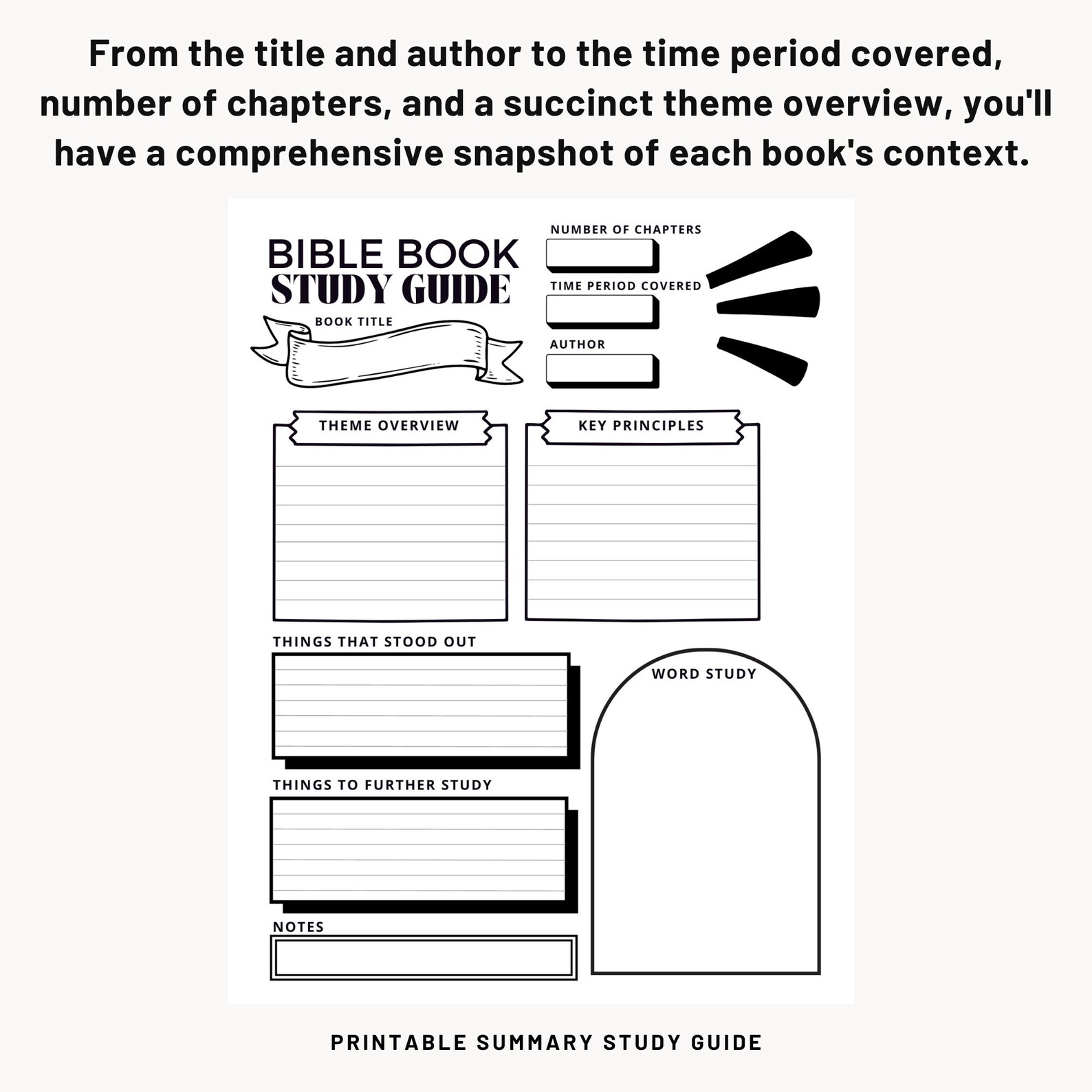 Bible Study Template, Bible Study Printable, Bible Study Guide, Bible ...