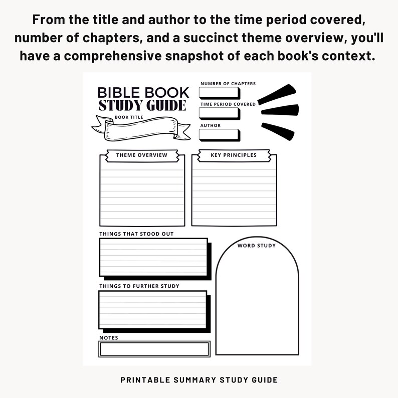 Bible Study Template, Bible Study Printable, Bible Study Guide, Bible ...