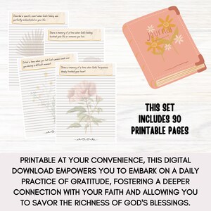 Christian Gratitude Journal Printable, Prayer Journal, Christian ...