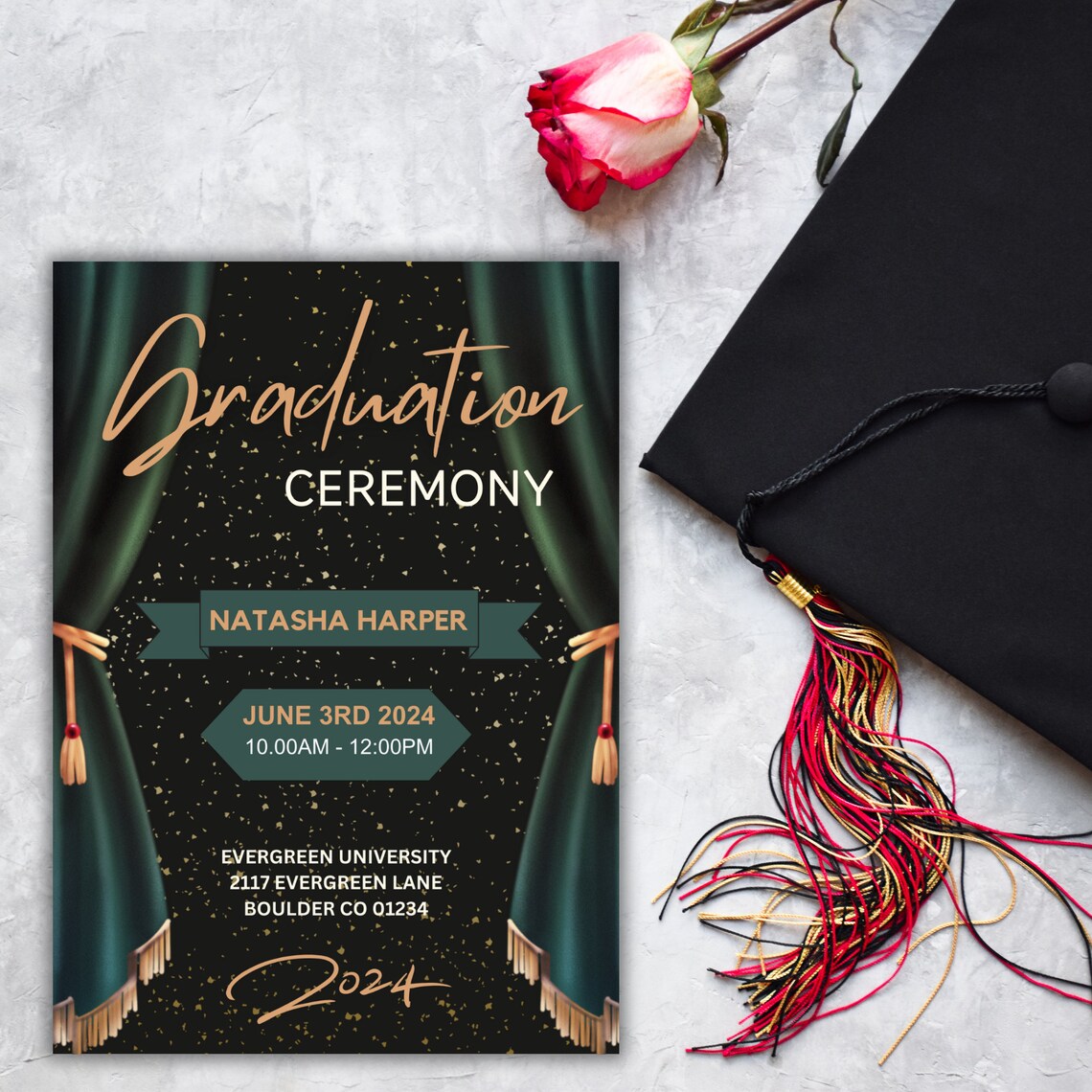 Graduation Invitation Template, Graduation Annoucement, College ...