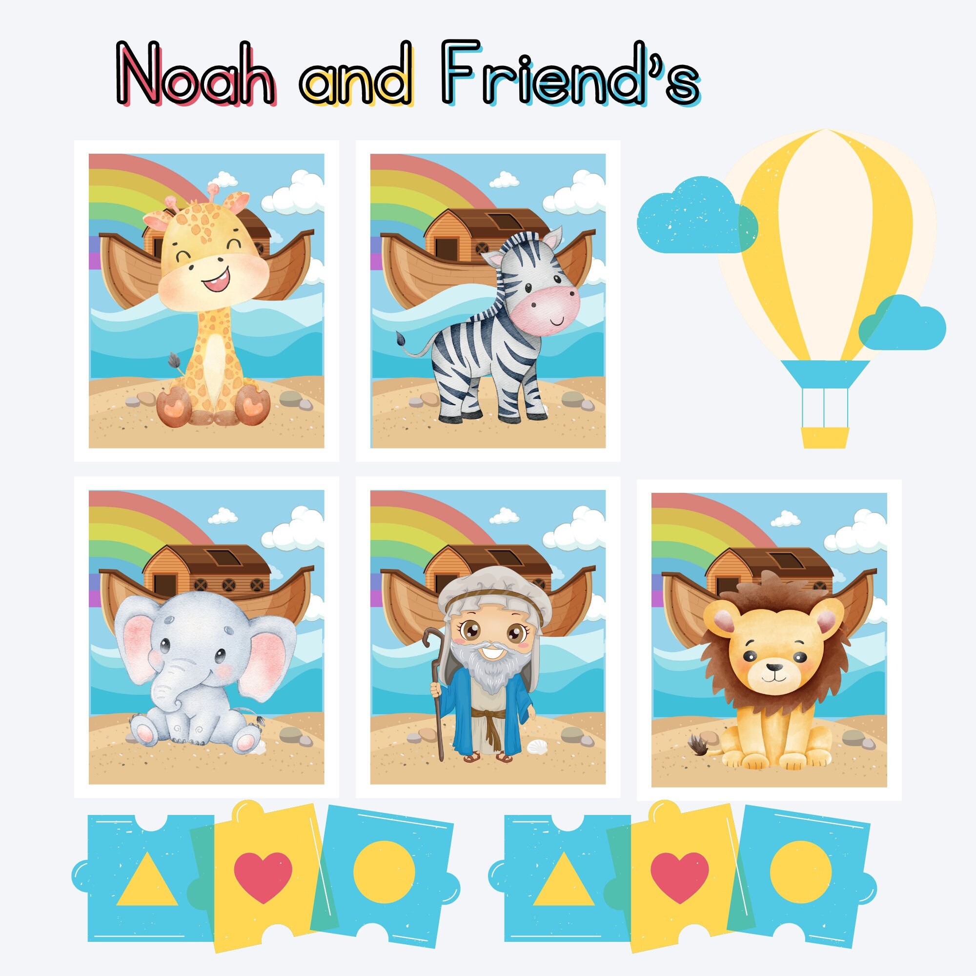 Noah's Ark, Noah's Ark Nursery, Noah's Ark Baby, Christian Nursery Art ...