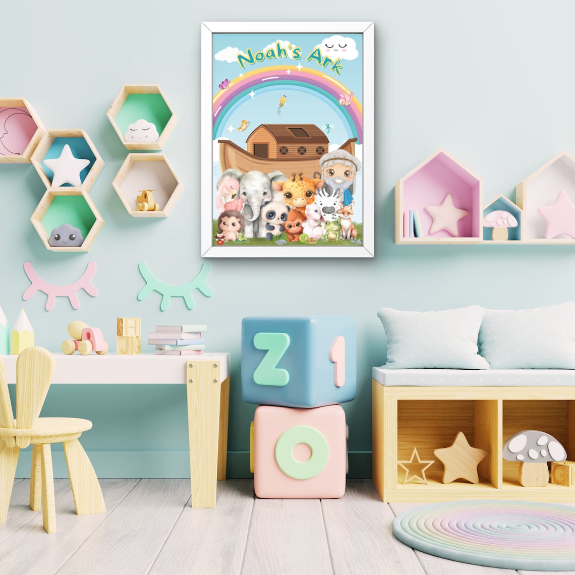 Christian Nursery Art, Sunday School Wall Art, Church Nursery Decor ...