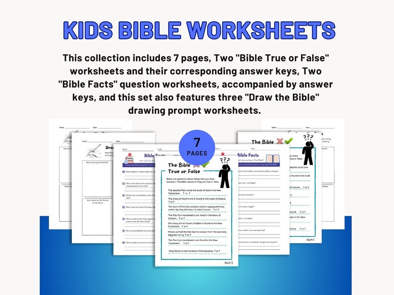 Christian Worksheets, Bible Worksheet, Sunday School, Bible Study ...