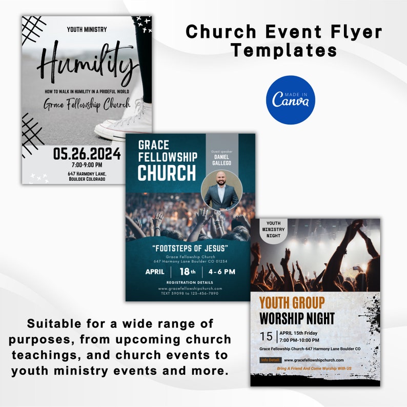 Church Flyer, Church Flyer Template, Event Flyer, Church Flyer Canva ...