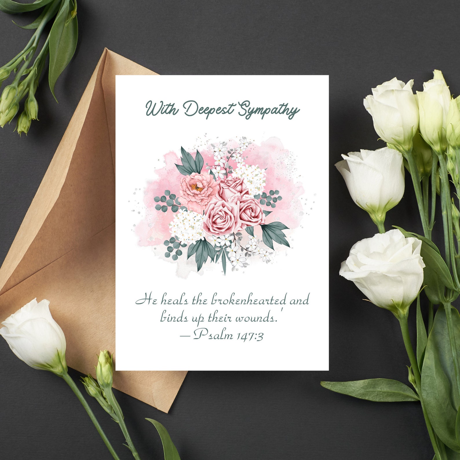 Christian Sympathy Card, Bereavement Card, Religious Sympathy Card ...