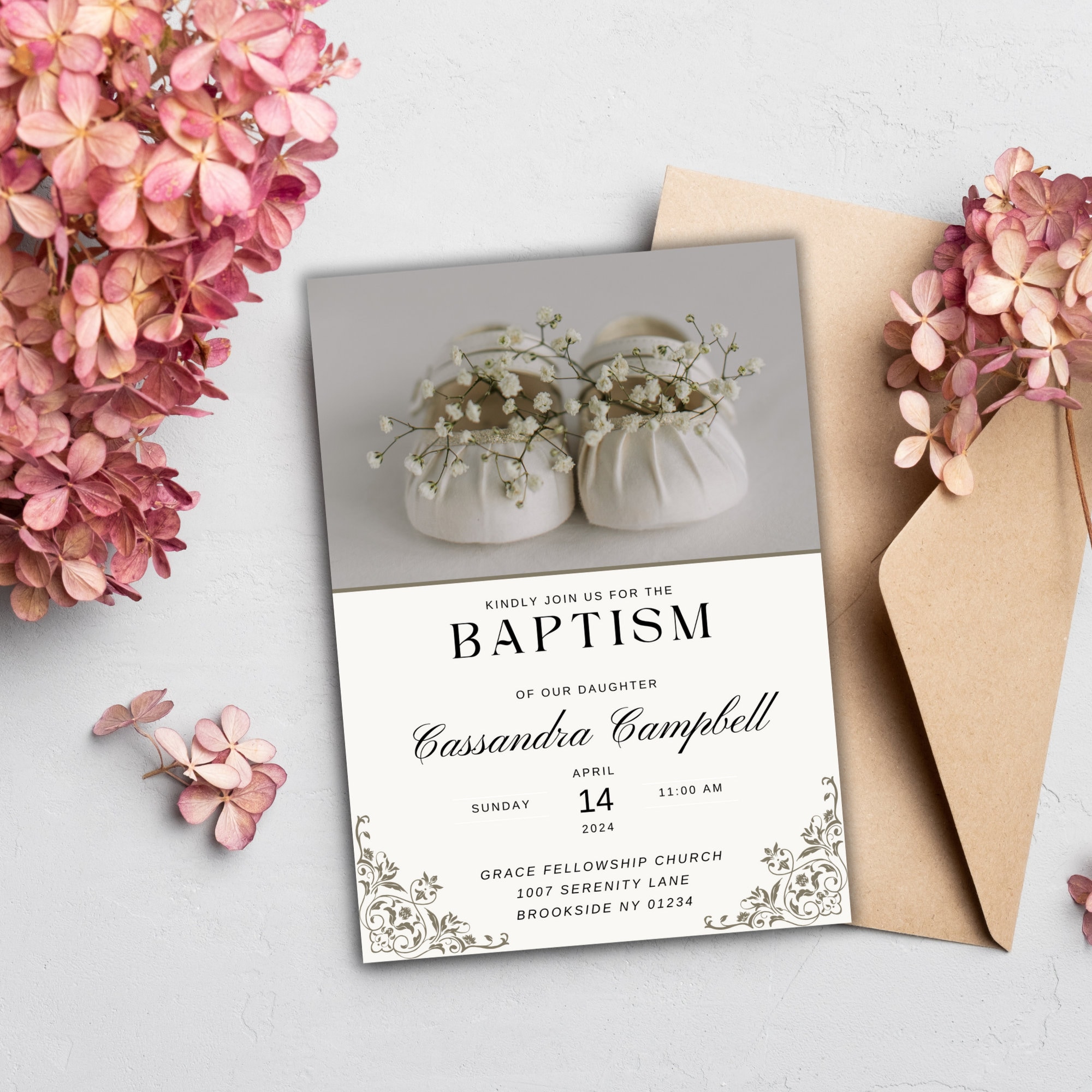 Editable LDS Baptism Invitation Baptism Invitation Template - Etsy