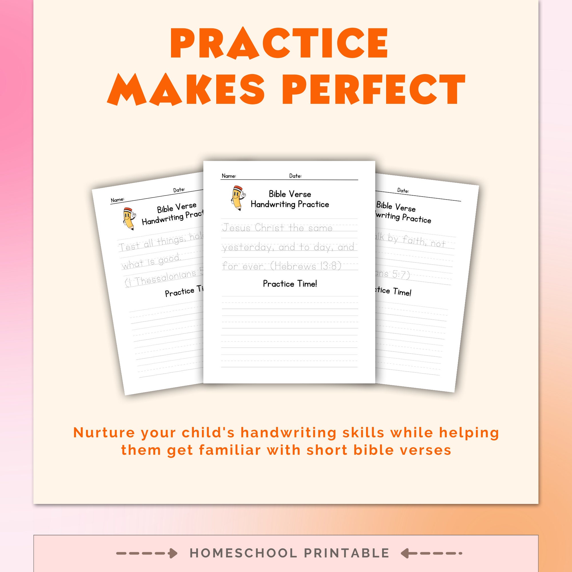 Bible Verses Kids, Handwriting Practice Sheets, Handwriting Practice ...