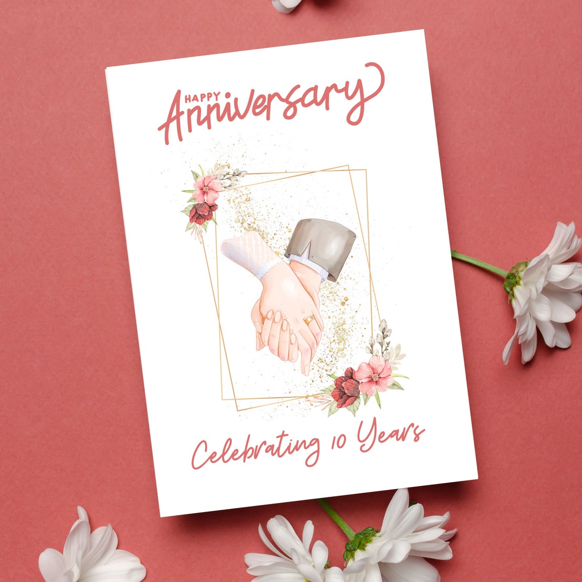 10 Year Anniversary Card, Printable Anniversary Card, 10th Anniversary ...