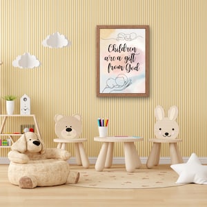 Children Are A Gift From God, Baptism Gift, Church Nursery Decor, Baby ...
