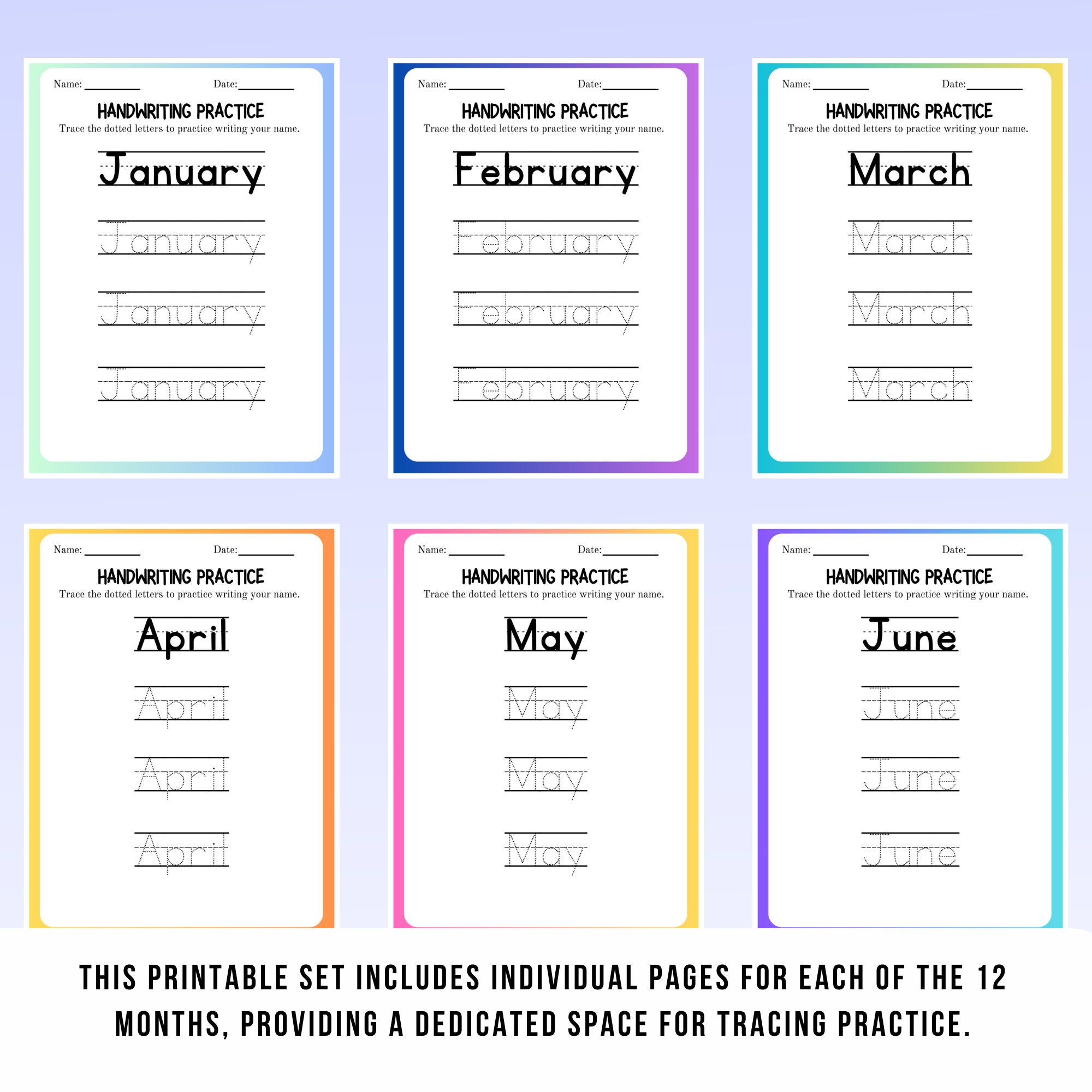 Handwriting Practice Sheets, Handwriting Worksheets, Lettering Practice ...