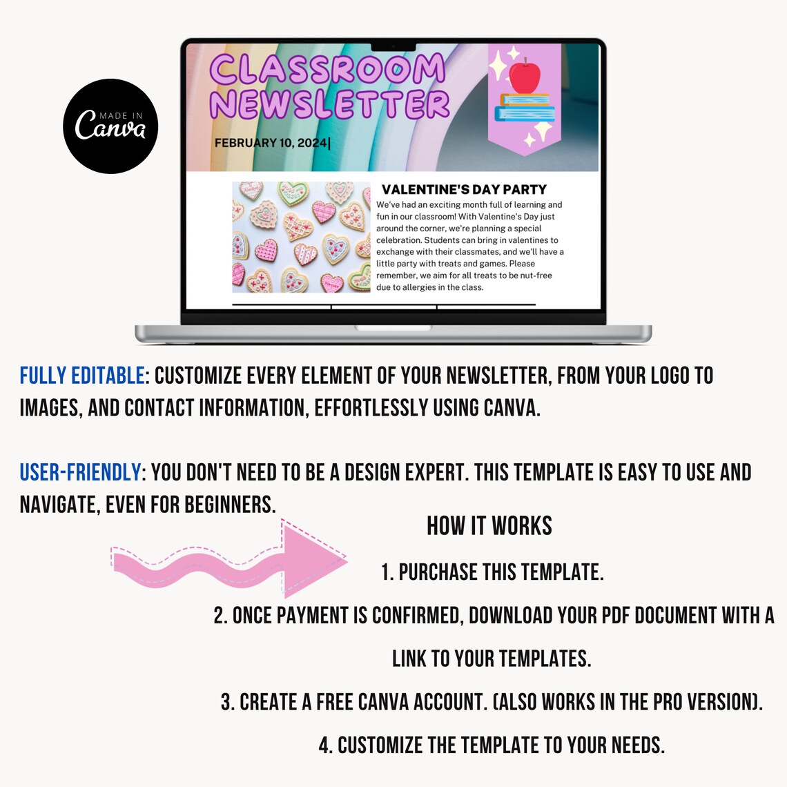 Newsletter Template, Newsletter Template School, Class Newsletter ...