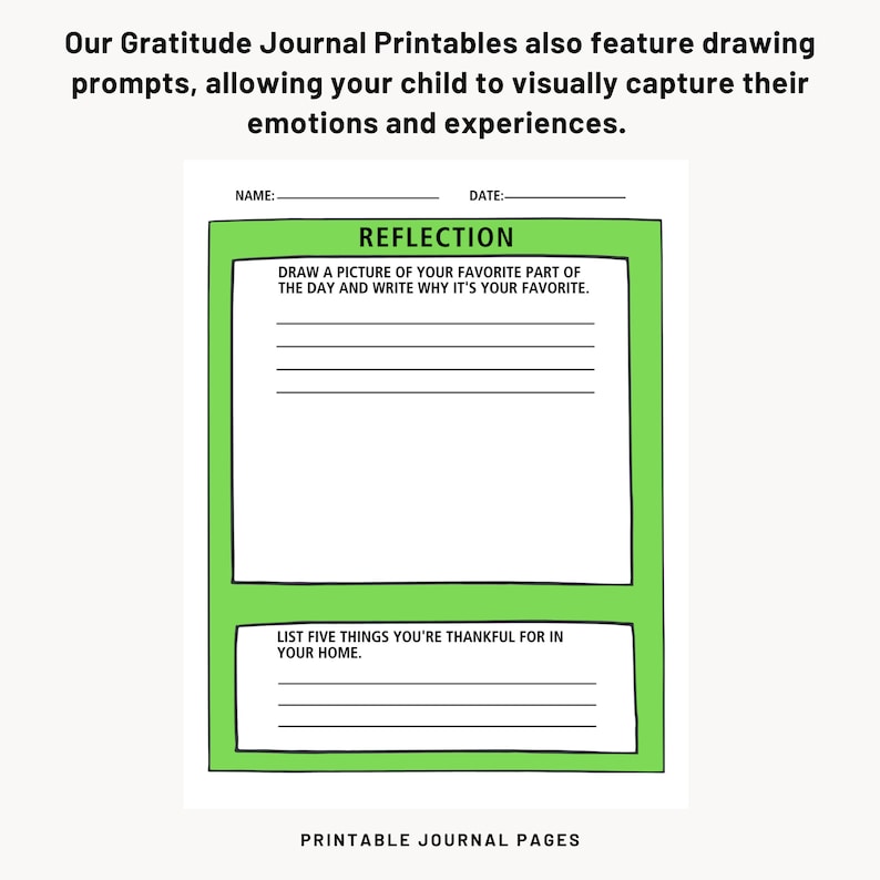 Gratitude Journal Printable, Gratitude Journal Kids, Gratitude Journal ...
