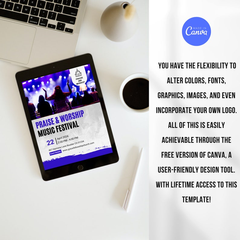 Editable Church Flyer, Church Flyer Sunday Serivce, Church Service ...