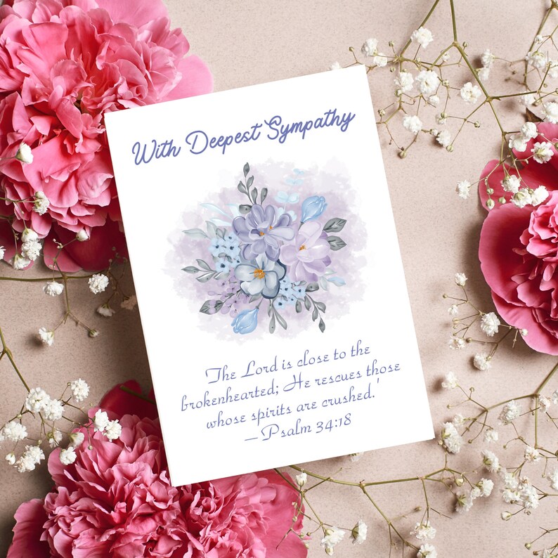 Sympathy Card, Bereavement Card, Sorry for Your Loss, Christian ...