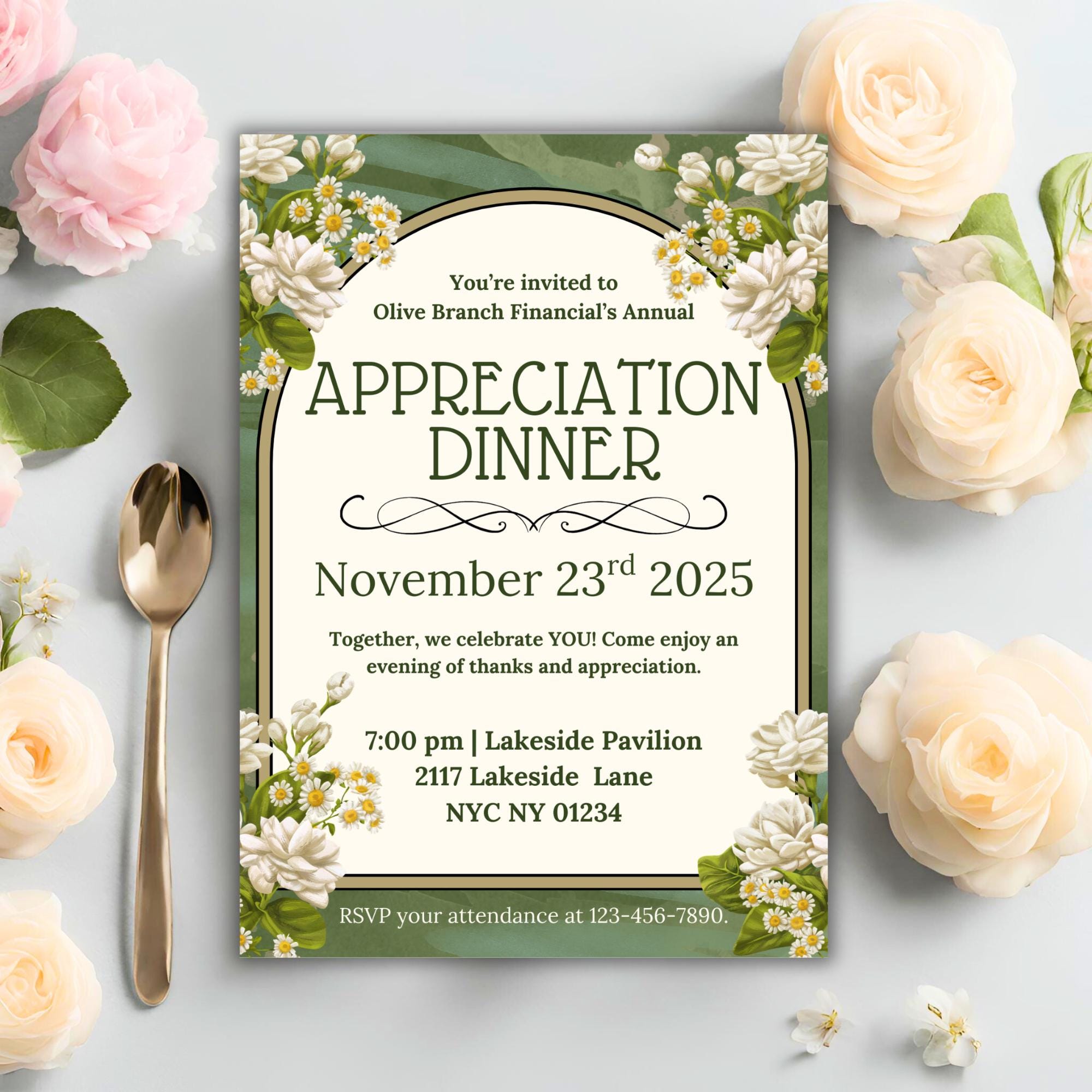 Editable Appreciation Dinner Invitation 5x7, Staff Appreciation Dinner ...