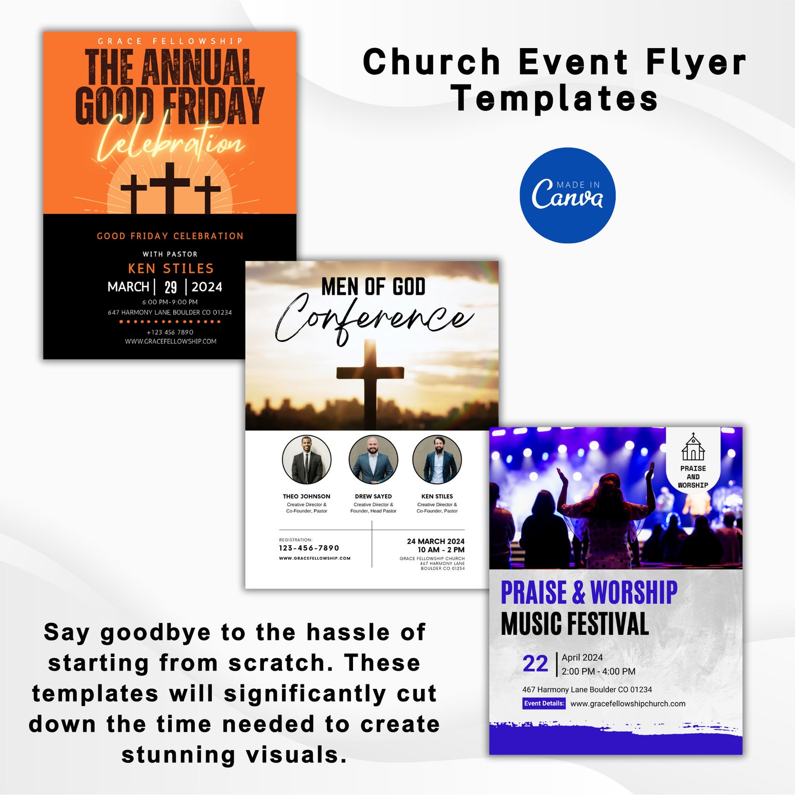 Editable Church Flyer, Church Flyer Sunday Serivce, Church Service ...