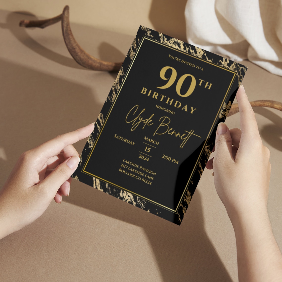 90th Birthday Invitations, 90th Birthday, Adult Birthday Party ...