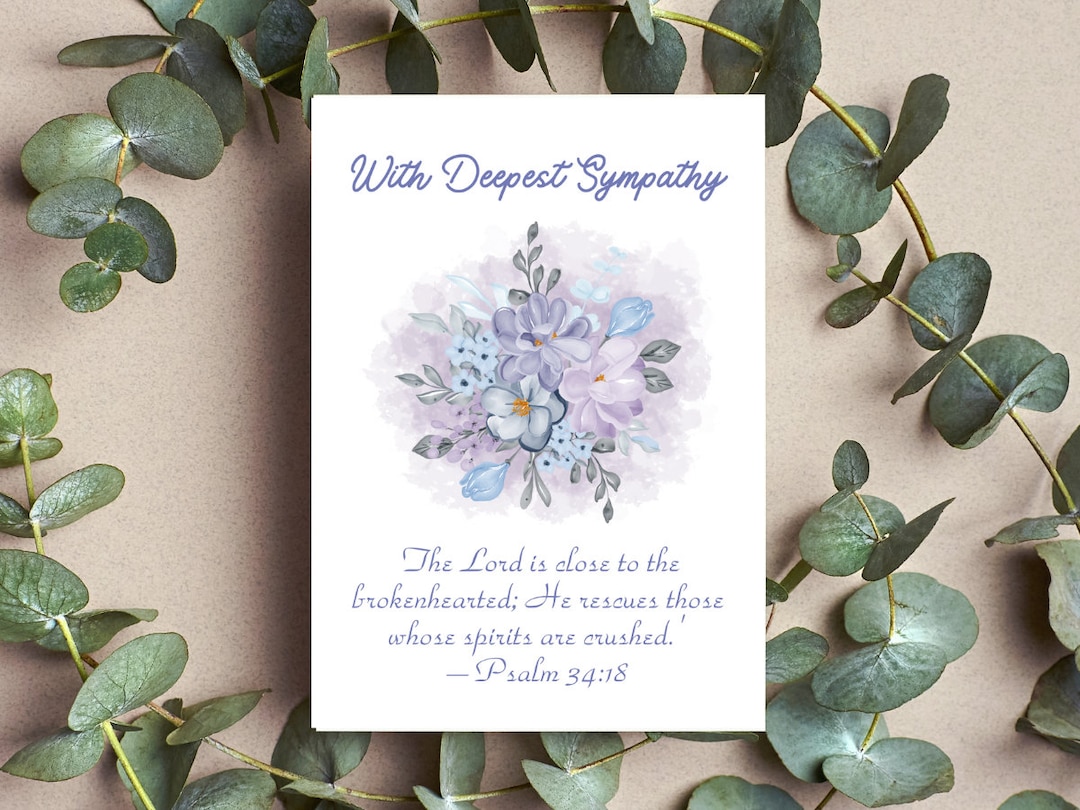 Sympathy Card, Bereavement Card, Sorry for Your Loss, Christian ...