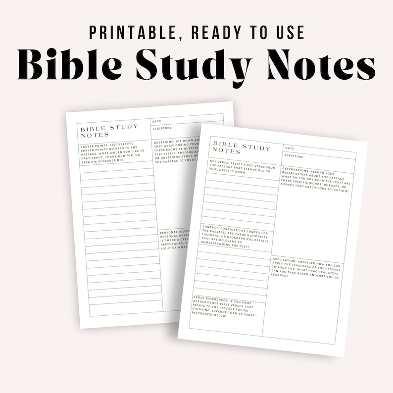 Bible Study Guide, Bible Study Template, Bible Study Printable, Bible ...