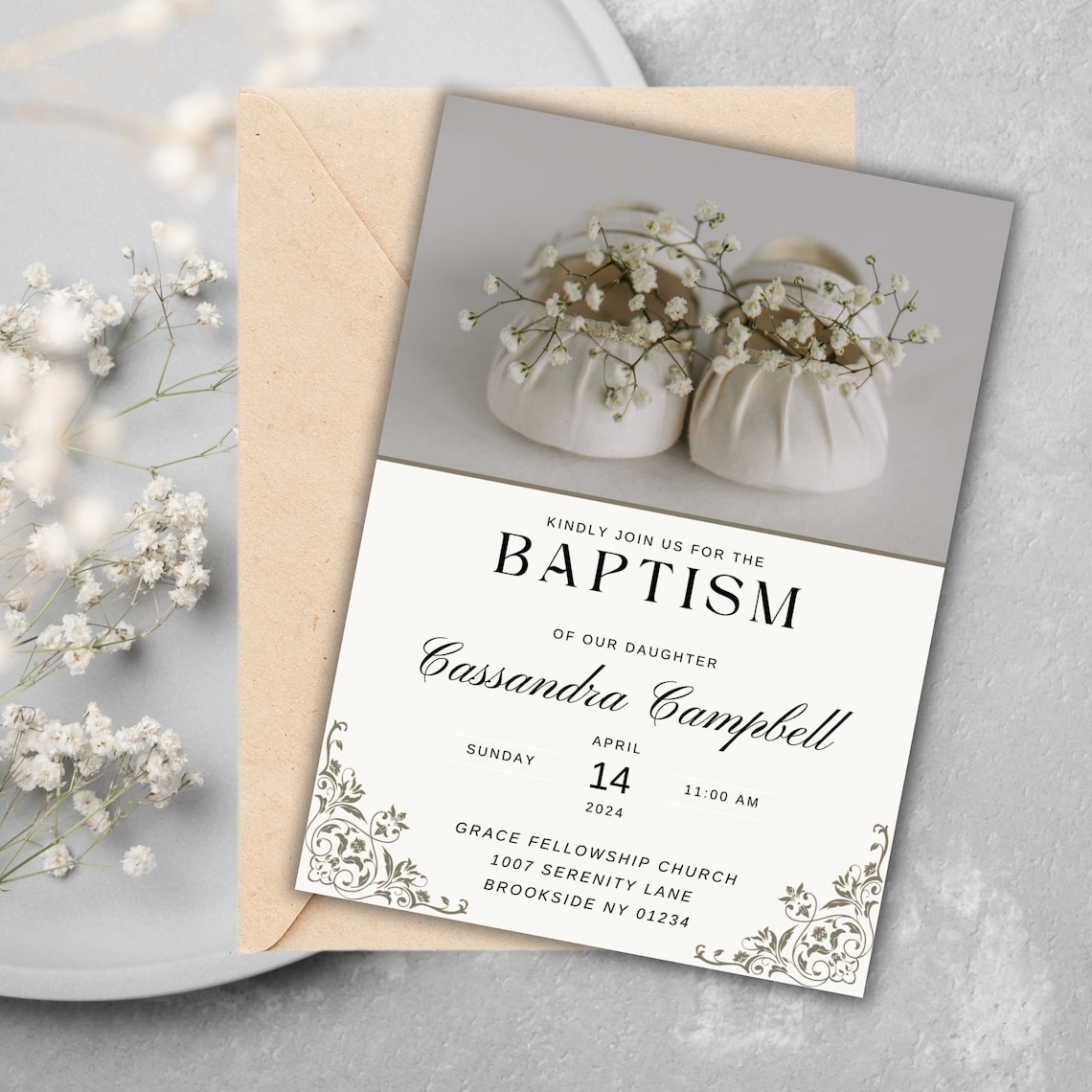 Editable LDS Baptism Invitation Baptism Invitation Template - Etsy
