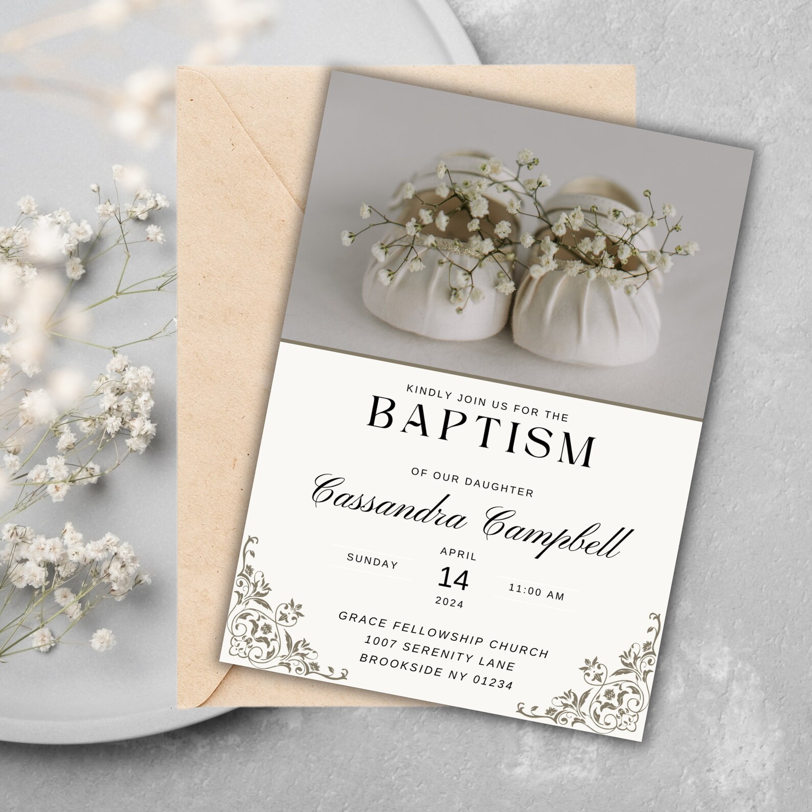Editable LDS Baptism Invitation Baptism Invitation Template - Etsy