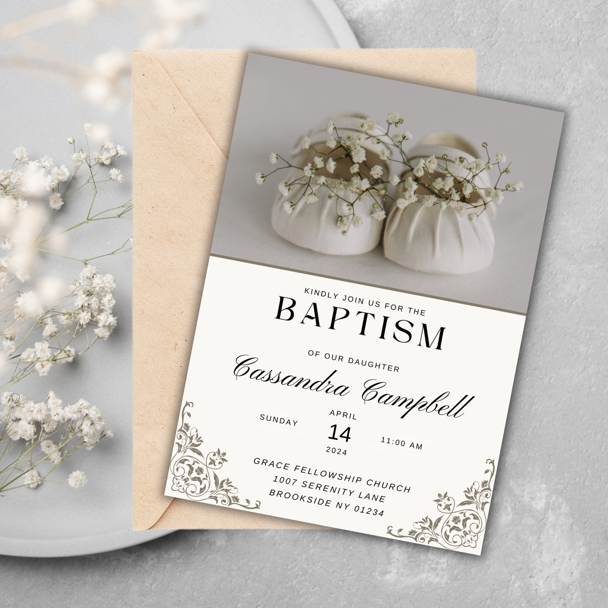 Editable LDS Baptism Invitation Baptism Invitation Template - Etsy
