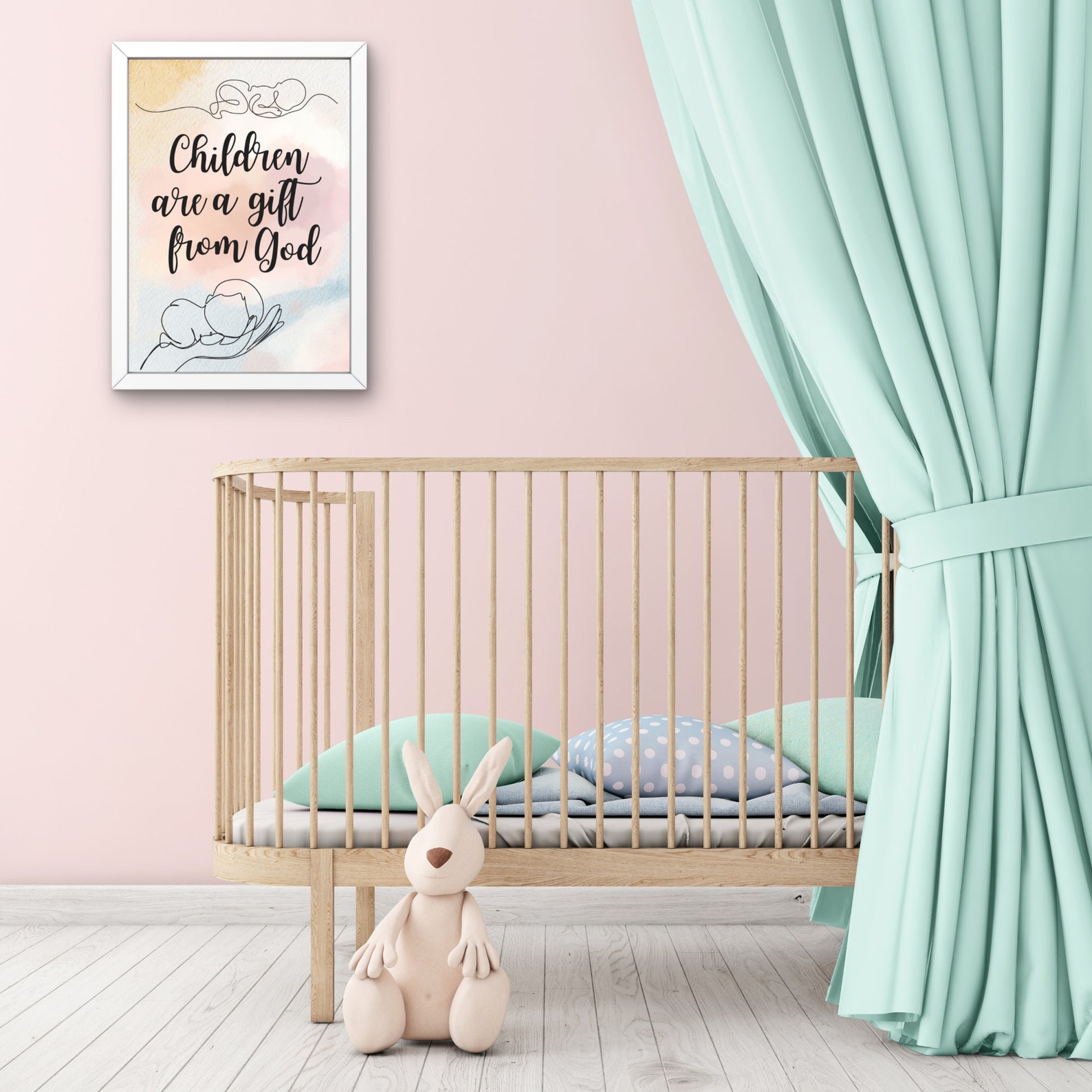 Children Are A Gift From God, Baptism Gift, Church Nursery Decor, Baby ...