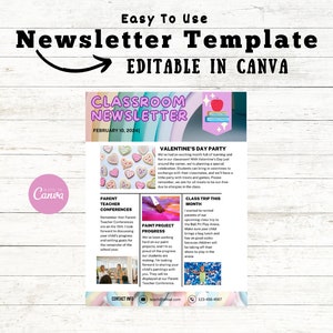 Newsletter Template, Newsletter Template School, Class Newsletter ...